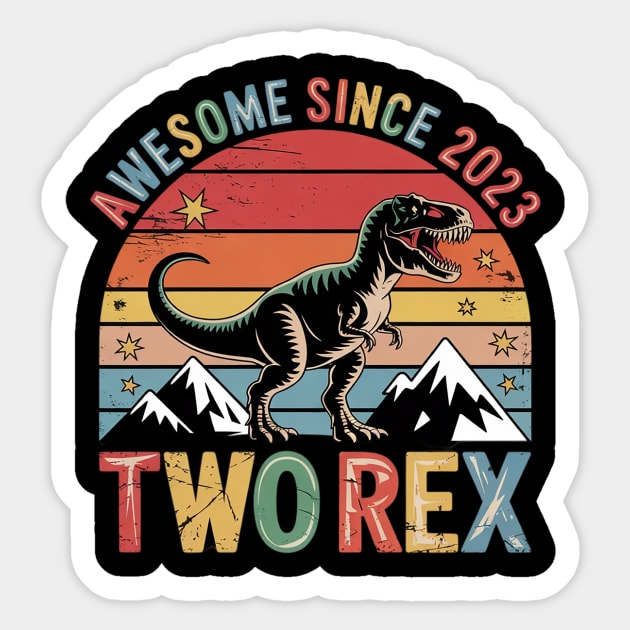 Two Rex 2nd Birthday Second Dinosaur 2 Year Old - Two Rex 2nd Birthday ...
