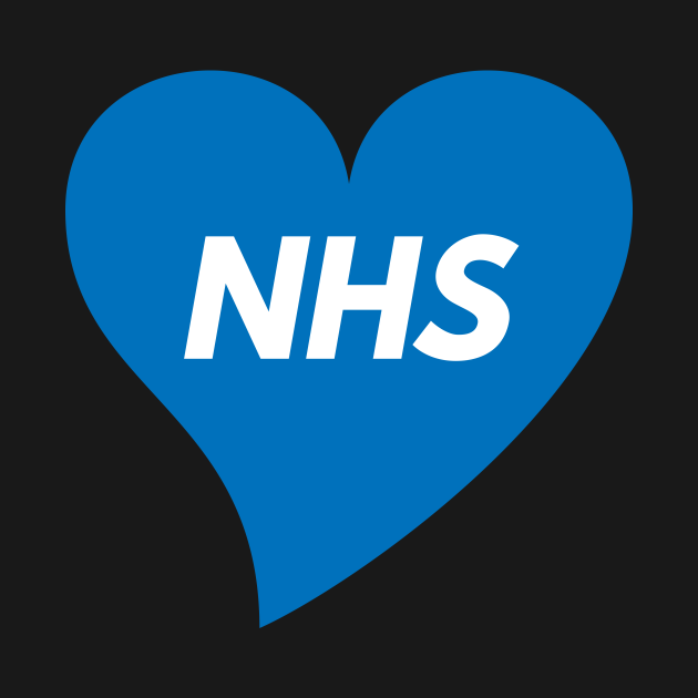 NHS Blue heart Flag - Nhs - T-Shirt | TeePublic