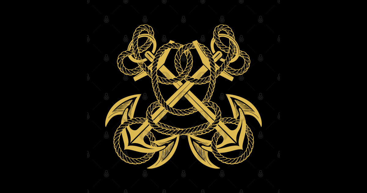 Two Anchors Cross With Rope - Anchor Nautical Vintage Design Vector S ...