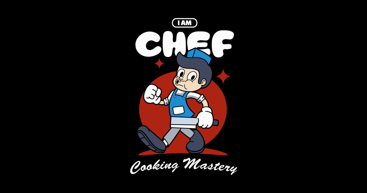 Retro Chef Cartoon - Retro Chef Cartoon - Sticker | TeePublic