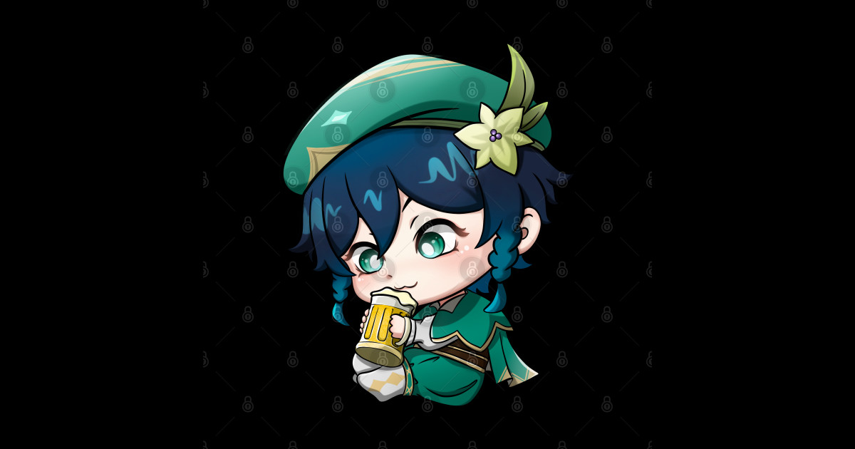 anemo archon chibi venti - Genshin Impact - Sticker | TeePublic