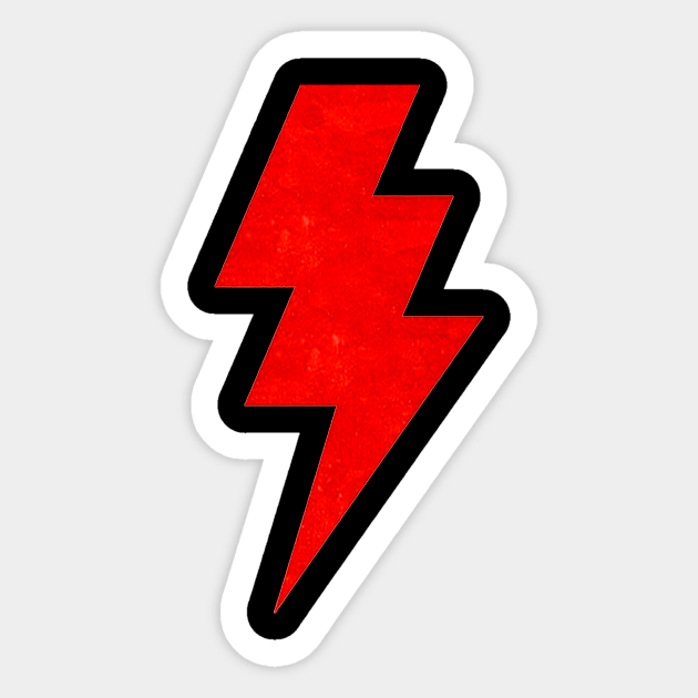 Lightning Bolt red - Bolt - Sticker | TeePublic