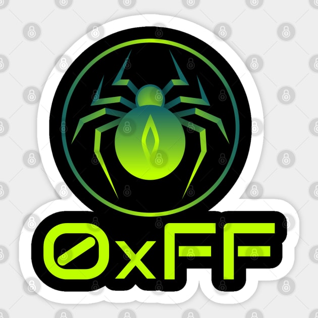Cyber security - Hex Hacker 0xff Neon, Spider - Hex Hacker - Sticker ...