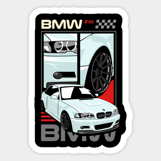 BMW E46 - Bmw E46 - Sticker | TeePublic