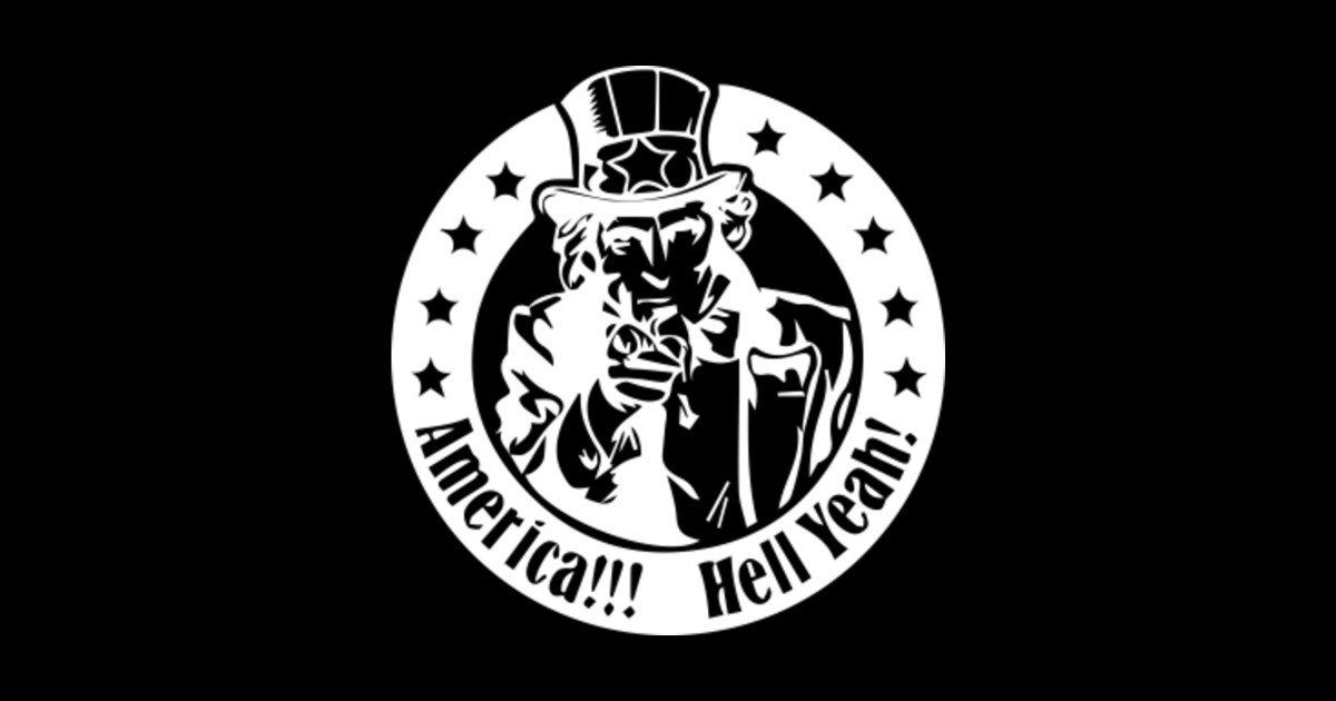 America Hell Yeah - Uncle Sam - America Hell Yeah - Sticker | TeePublic