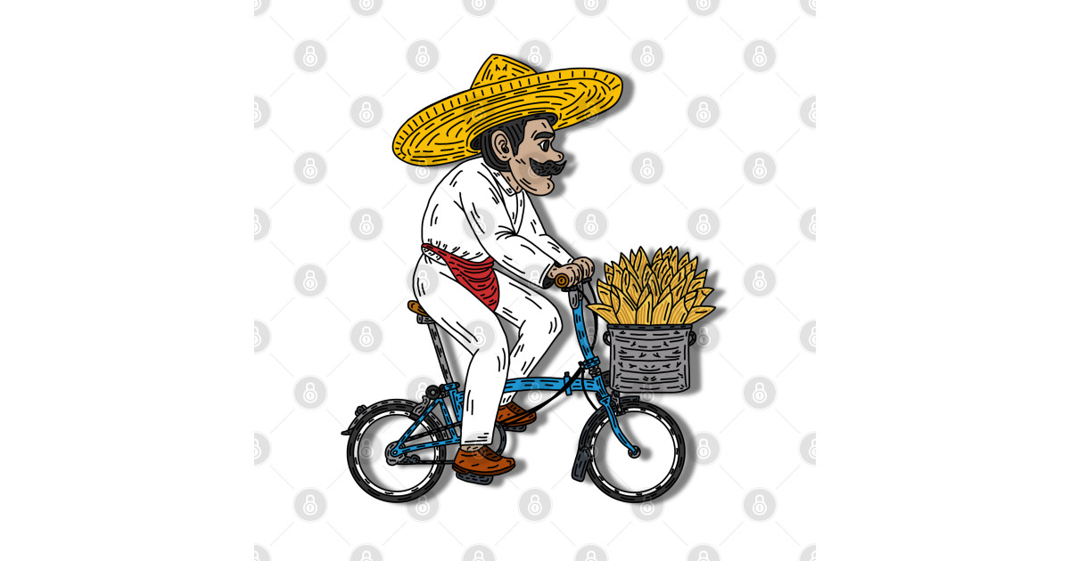 Mexican Tamales Folding Bike - Brompton - T-Shirt | TeePublic