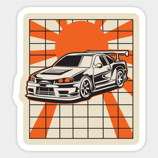 Skyline GTR R34 - Skyline Gtr R34 - Sticker | TeePublic
