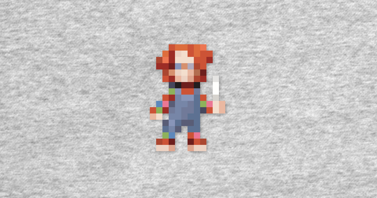 Chucky low-res pixelart - Chucky - T-Shirt | TeePublic
