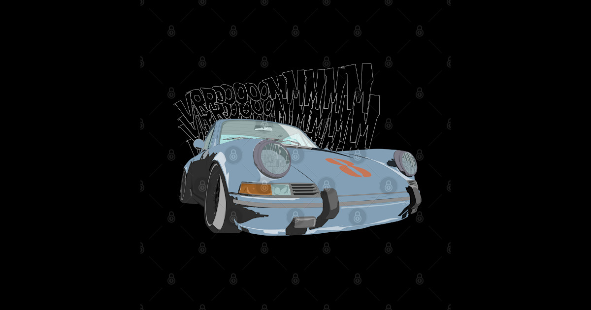 Porsche (anime style) - Porsche - Posters and Art Prints | TeePublic