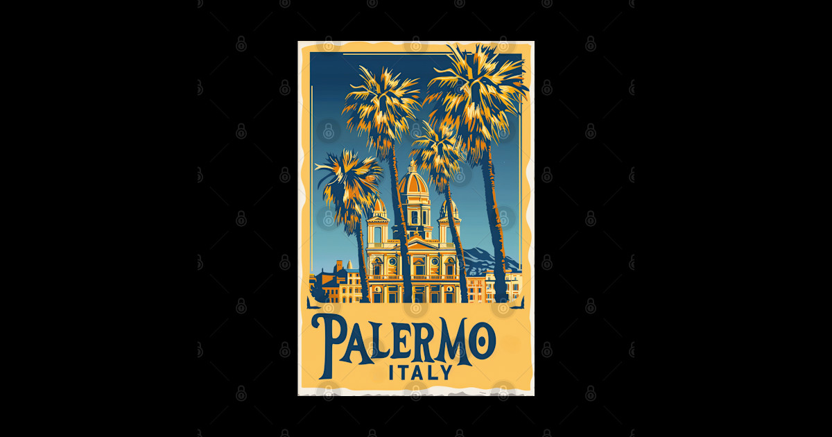 A Vintage Travel Illustration of Palermo - Italy - Palermo - Posters ...