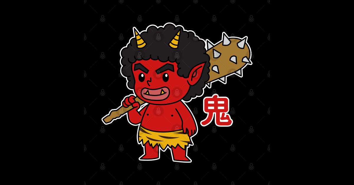 Chibi Oni Japanese - Oni - Sticker | TeePublic