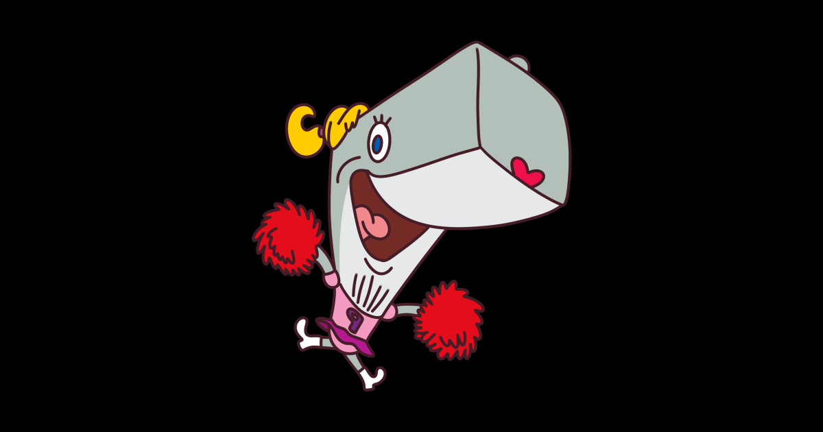 SpongeBob Pearl Krabs as Cheerleader - Cartoon - Sticker | TeePublic