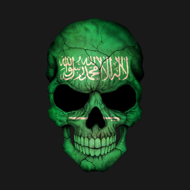 Saudi Arabian Flag Skull - Saudi Arabia - T-Shirt | TeePublic
