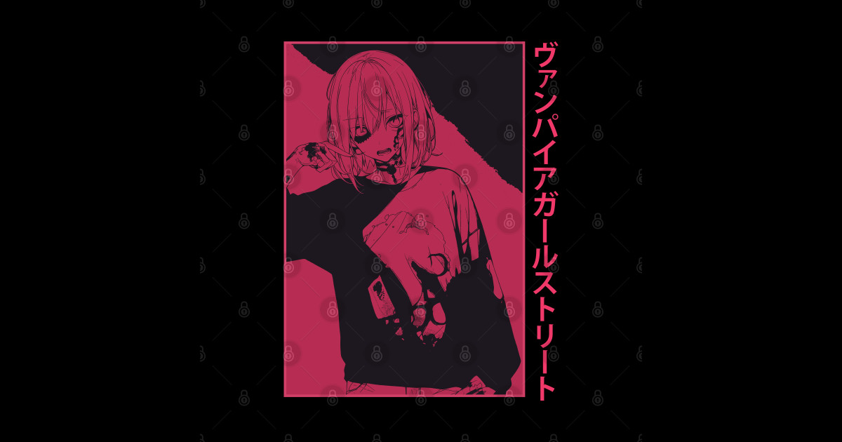 Street Vampire Anime Girl - Anime Girl - Sticker | TeePublic
