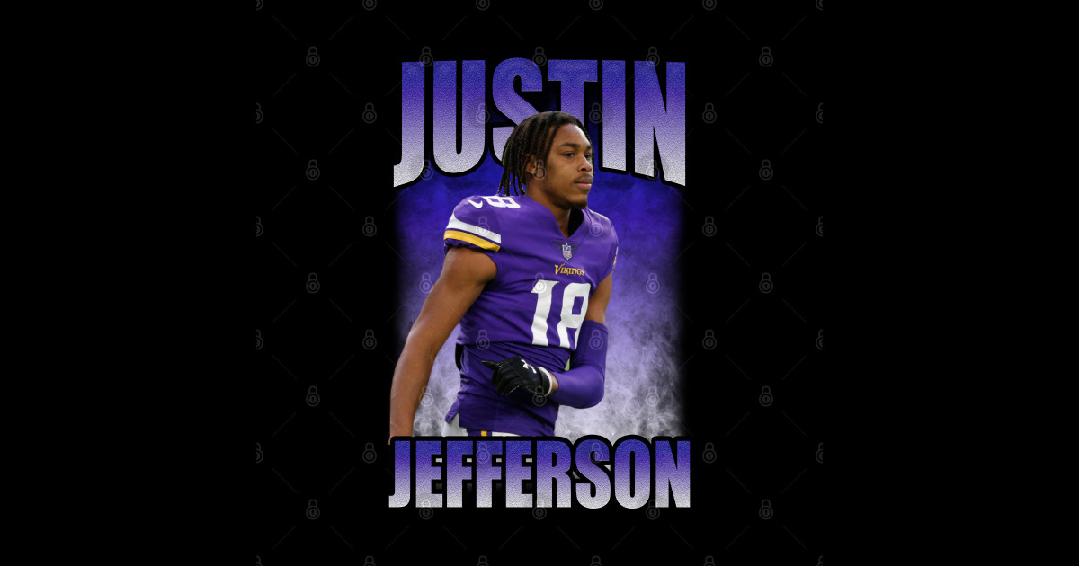 Justin Jefferson Bootleg - Justin Jefferson - Sticker | TeePublic
