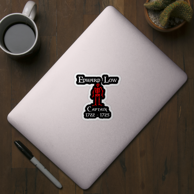 Captain Edward Low - Pirate - Sticker | TeePublic
