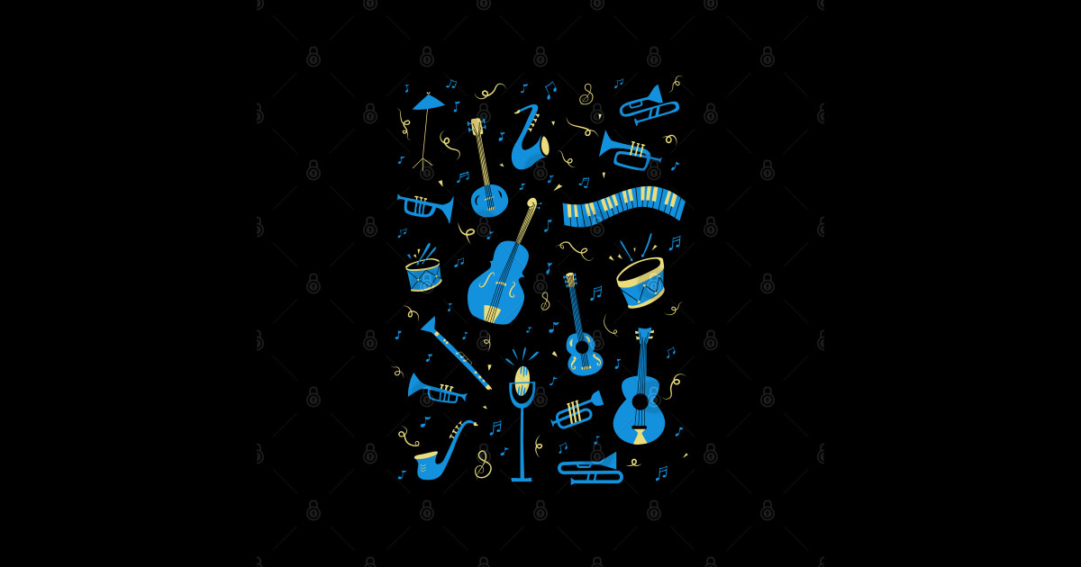 The Spirit of Jazz - Blue - Jazz - Sticker | TeePublic