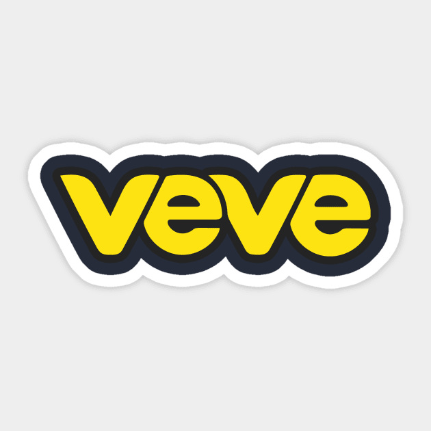 Veve Logo in Yellow and Black - Veve - Sticker | TeePublic