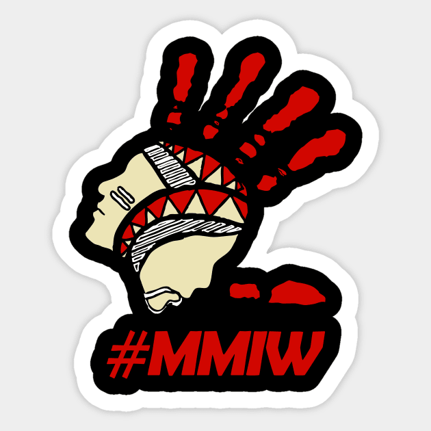 Indigenous Red Hand - Mmiw - Sticker | TeePublic