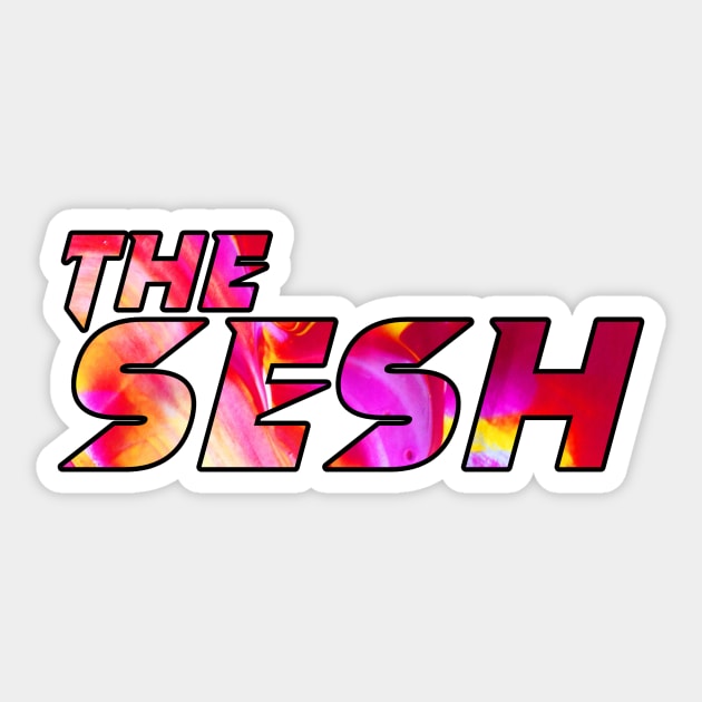 The sesh red and yellow colour bomb design - Hydro - Sticker | TeePublic
