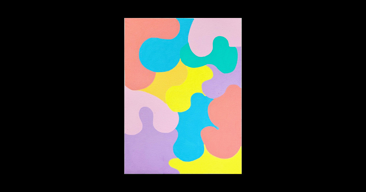 Colorful Blobs - Rainbow - Sticker | TeePublic