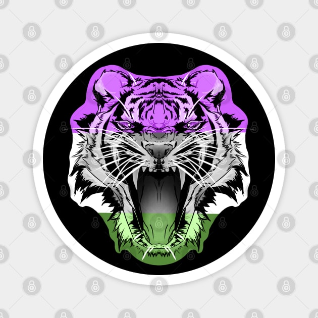 illustrated TIGER PRIDE series - (gender queer flag pride) - Animal ...
