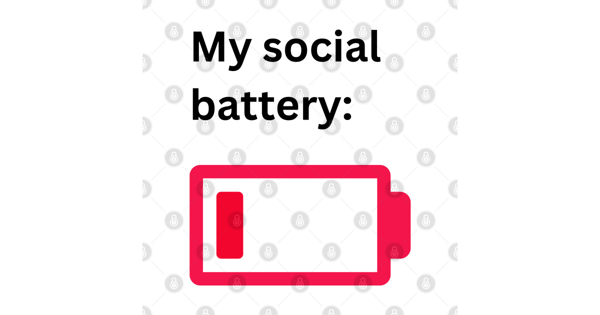 Low social battery - Introvert - T-Shirt | TeePublic