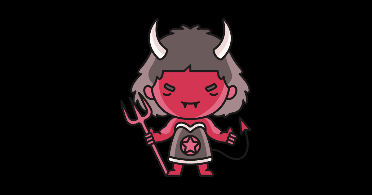 Kawaii Cute Little She Devil - She Devil - Sticker | TeePublic