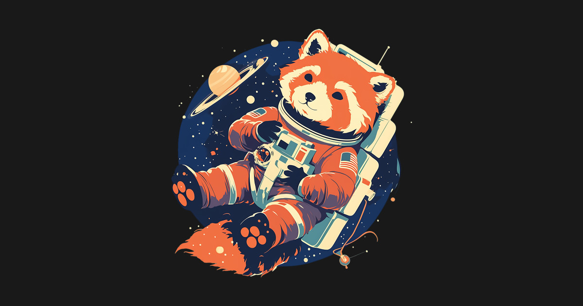 red panda astronaut - Red Panda - T-Shirt | TeePublic