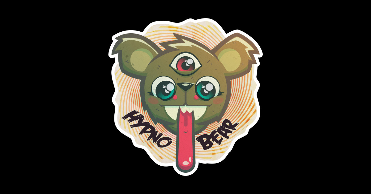 Psychedelic Hypno Bear - Oakland - Sticker | TeePublic