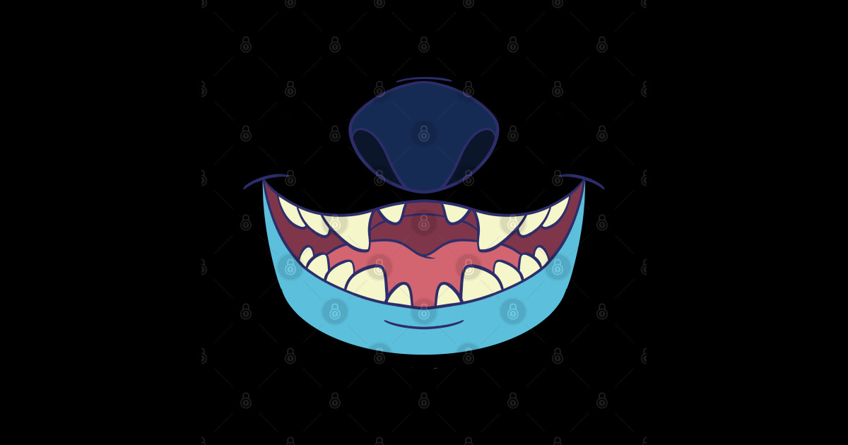 Stitch Mouth - Stitch - Sticker | TeePublic