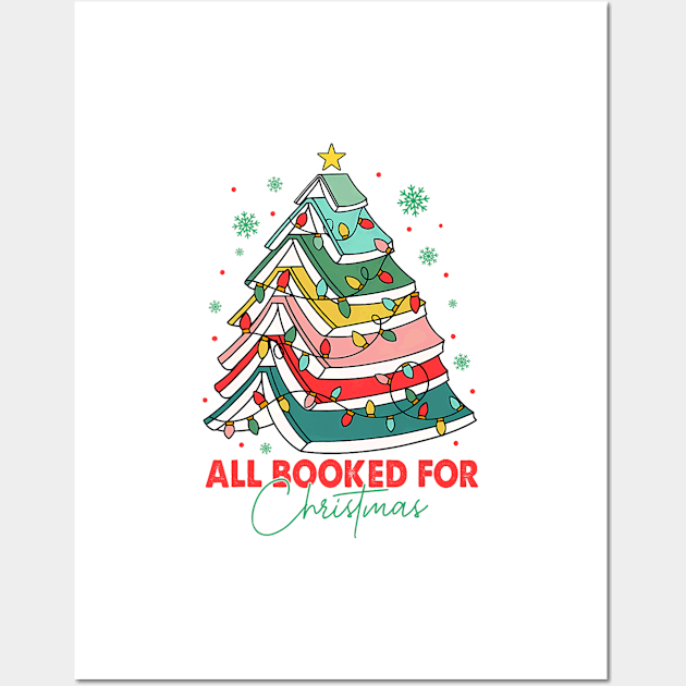 All Booked for Christmas Tree Lights Xmas Book Reading Lover Gift For ...