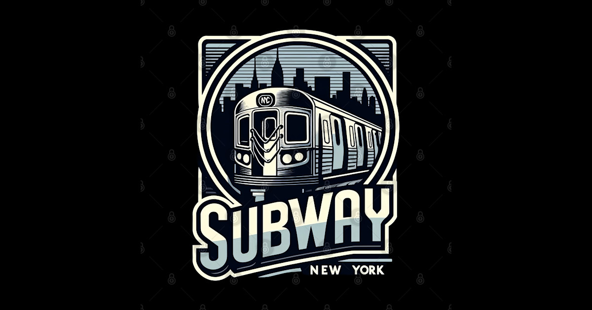 Vintage NYC Subway - Classic New York Transit Art - Nyc Subway ...