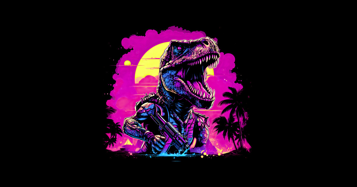 Cyber-T-Rex - T Rex - Sticker | TeePublic