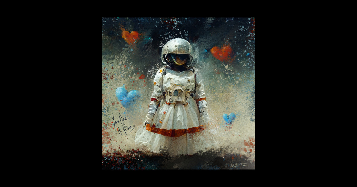 Astronaut Princess - Space Princess - Sticker | TeePublic