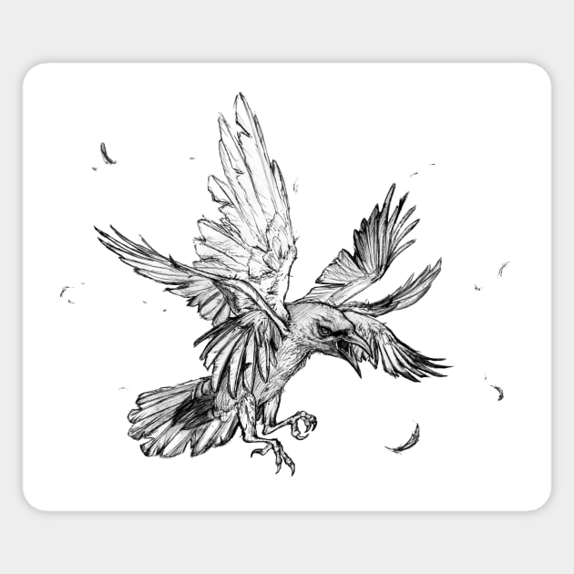 Mutated Crow - Pencil Dark Magic Art Drawing - Black And White ...