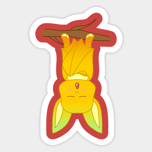 Mango Fruit Bat - Fruit Bat - Sticker | TeePublic