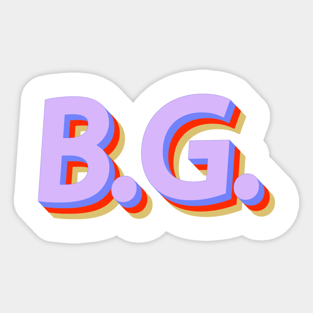 B.G {\\} Rainbow Style - Bg - Sticker | TeePublic