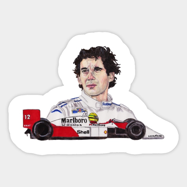 Ayrton Senna - Formula One - Sticker | TeePublic