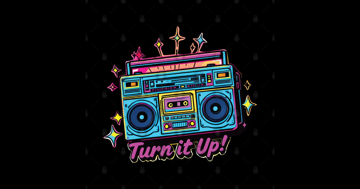 80s & 90s boombox - Boombox - Sticker | TeePublic