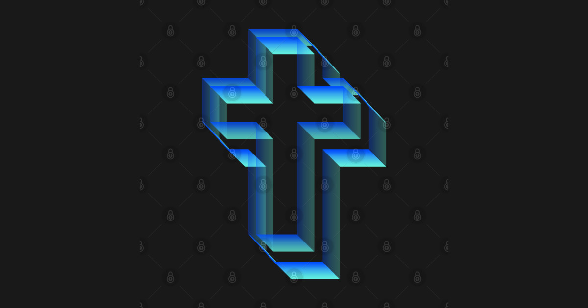 3D Cross Design †††† - Cross - T-Shirt | TeePublic