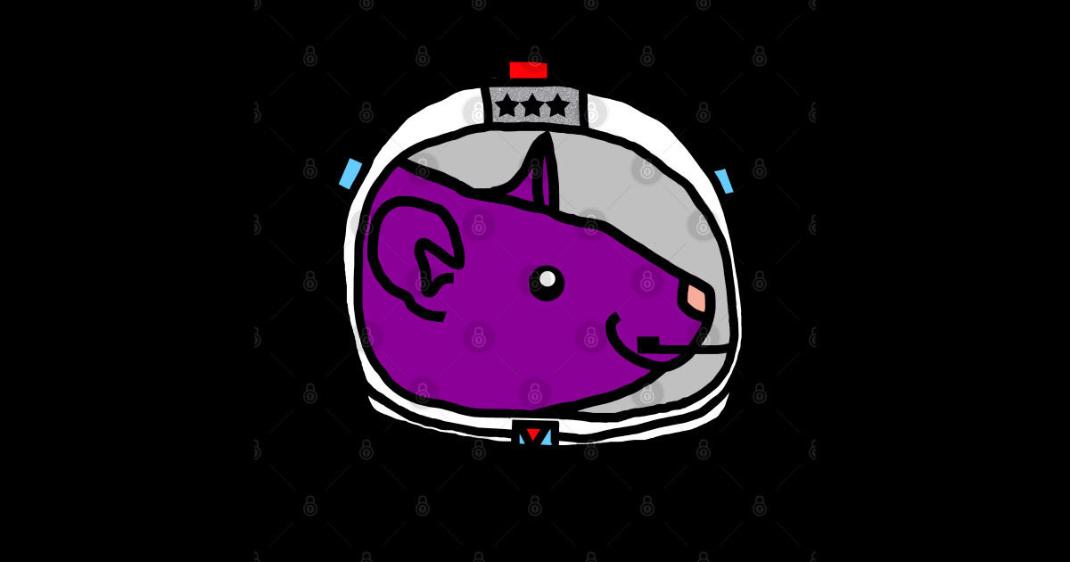 Space Astronaut Sci Fi Rat Portrait - Scifi - Sticker | TeePublic
