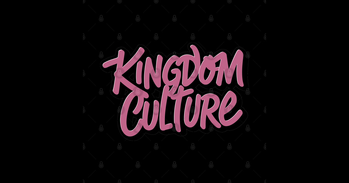 KINGDOM CULTURE - Bold Pink Script - Pink Cursive Design - Sticker ...