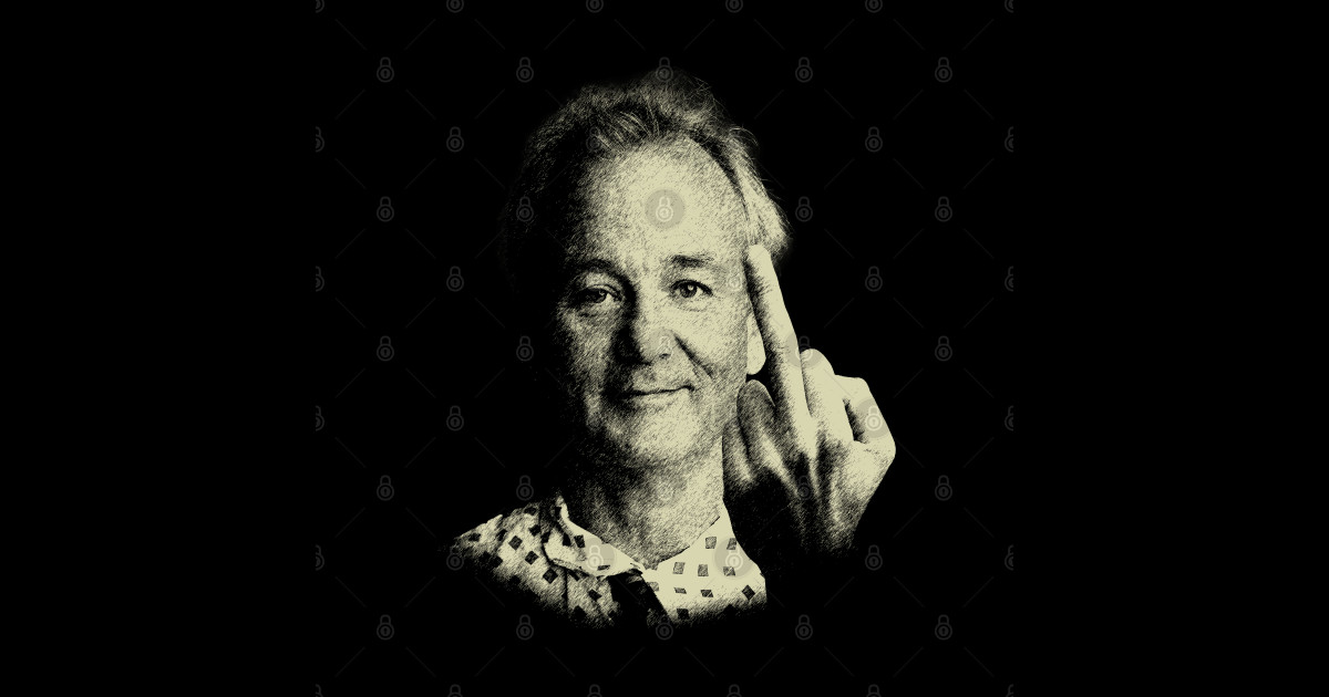 bill murray middle finger - Vintage - Posters and Art Prints | TeePublic
