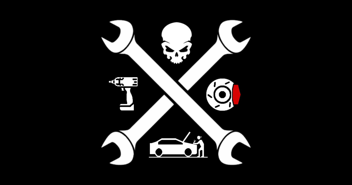 Cross Wrench Mechanic White - Mechanic - Posters and Art Prints | TeePublic