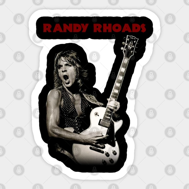 Retro Randy Rhoads - Randy Rhoads - Sticker | TeePublic