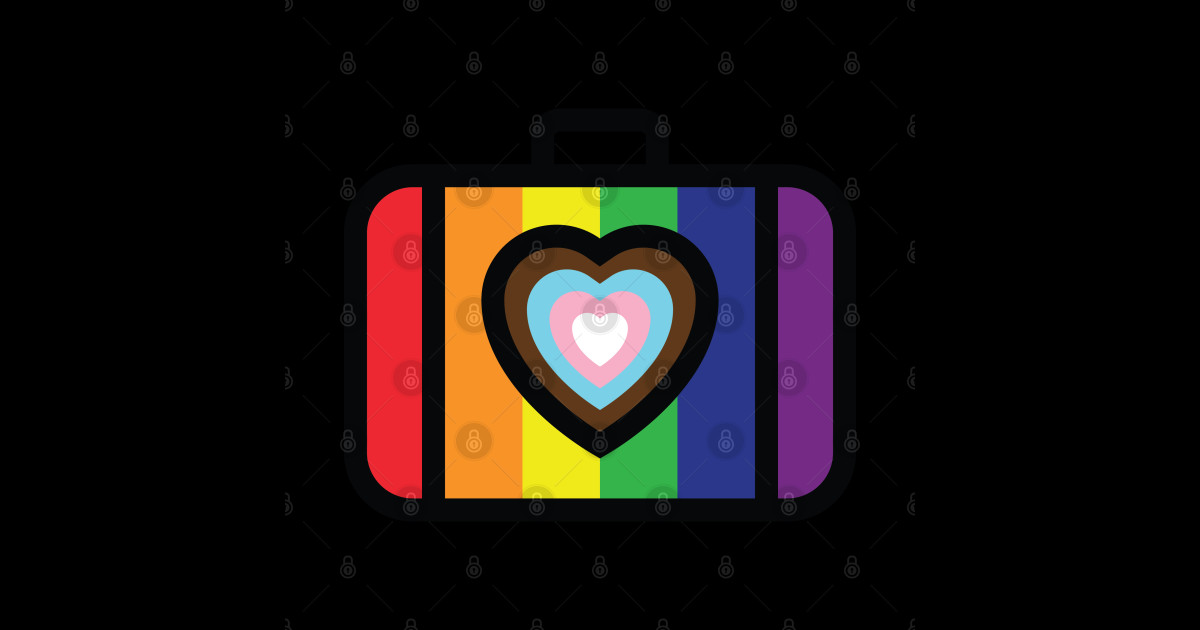 Heart Suitcase Icon - Pride - U2 - Sticker | TeePublic