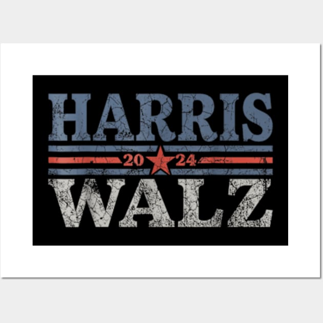 Harris Waltz-2024 Retro Stripe Kamala Harris Tim Waltz-24 T-Shirt ...