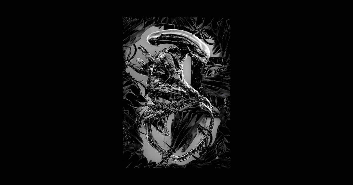 Alien Film Monster Vintage Xenomorph Movie Logo - Xenomorph Alien ...