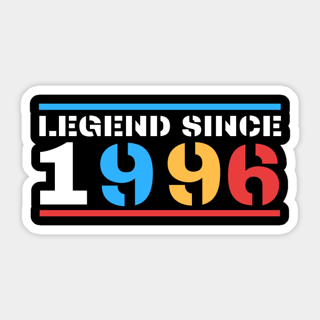 Legend Since 1996 - Legend Since 1996 - Sticker | TeePublic